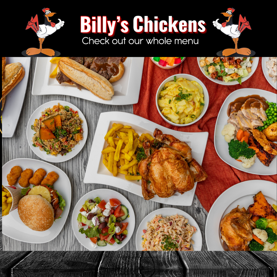 Our Entire Delicious Menu – Billy's Chickens