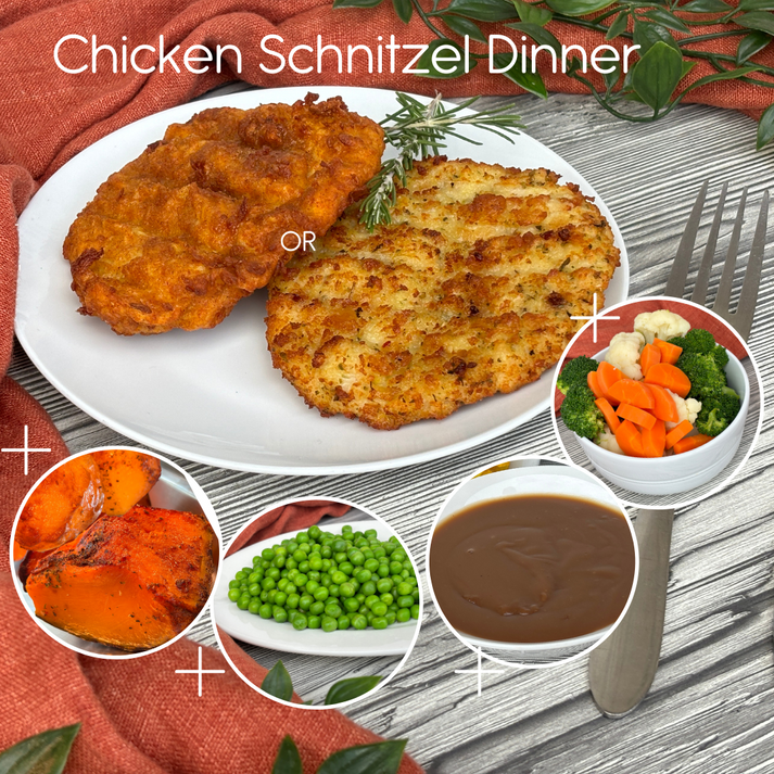 Chicken Schnitzel Dinner – Billy's Chickens