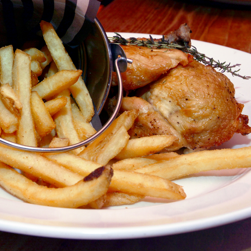 1/4 Oven Roasted BBQ Chicken & Chips – Billy's Chickens